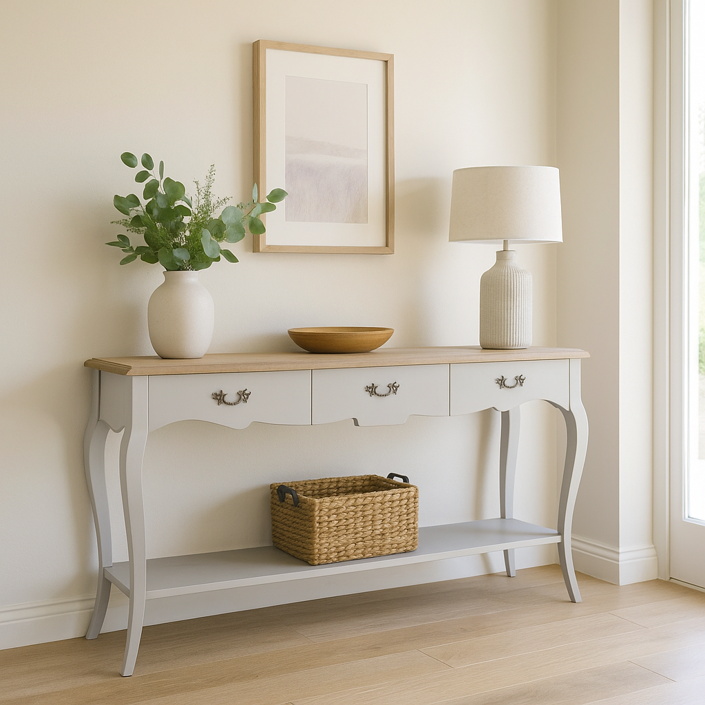 Sofia Large Console Table Hardwick Rustic Brown | Console Tables - Foy and Company