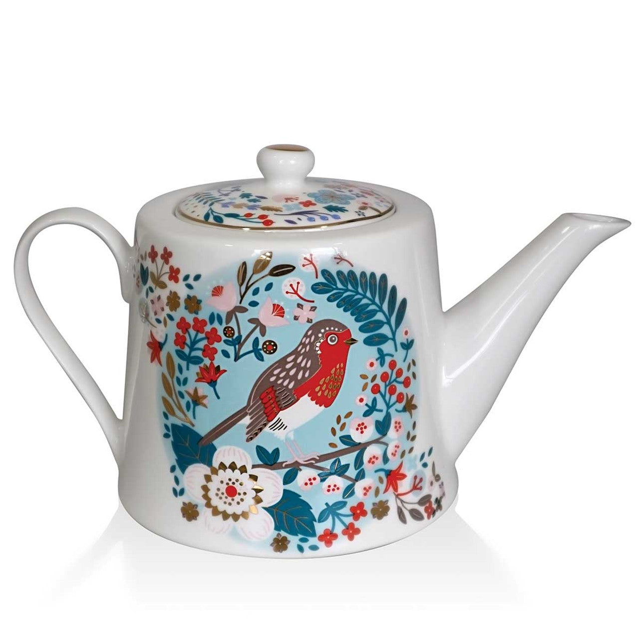 Tipperary Crystal Birdy Tea Pot Robin And Bluetit | Teapots | Foys.ie ...