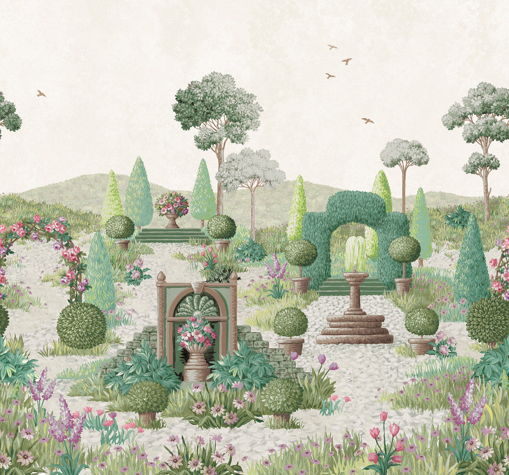Laura Ashley Mural Naunton Folly | Shop Wallpaper Online | Foys.ie ...