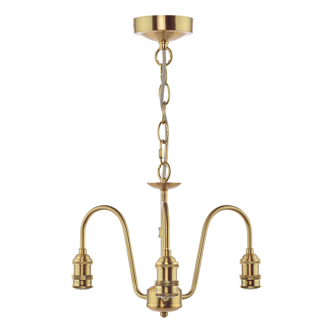 3 Light Suspension Natural Brass | Pendant Lighting Collection - Foy ...
