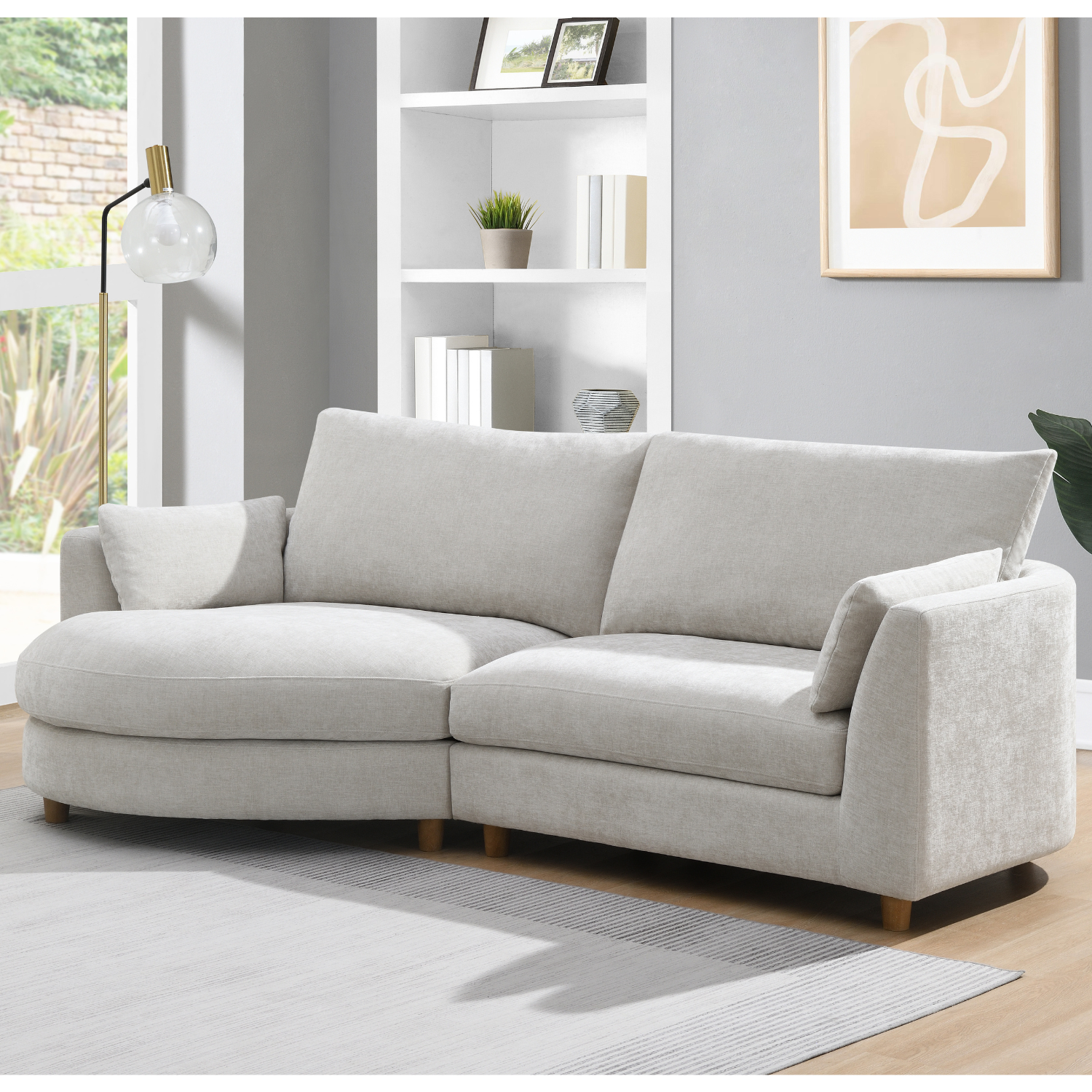 3 Seater Sofa Pearl | Modular Fabric Living Room Sofa - Foy and Company
