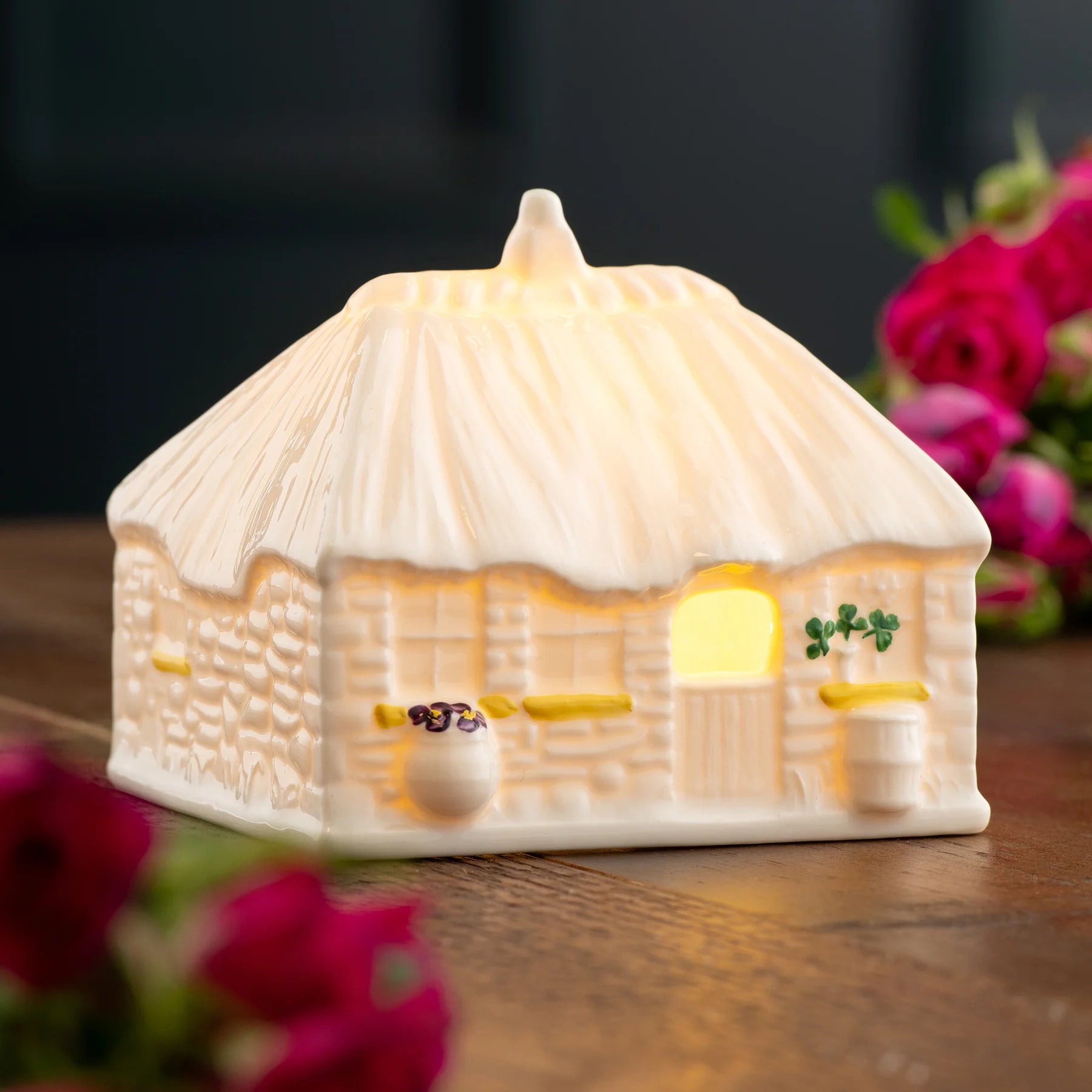 LED Cottage Table Lamp by Belleek | Irish Handmade Home Decor - Foy and ...