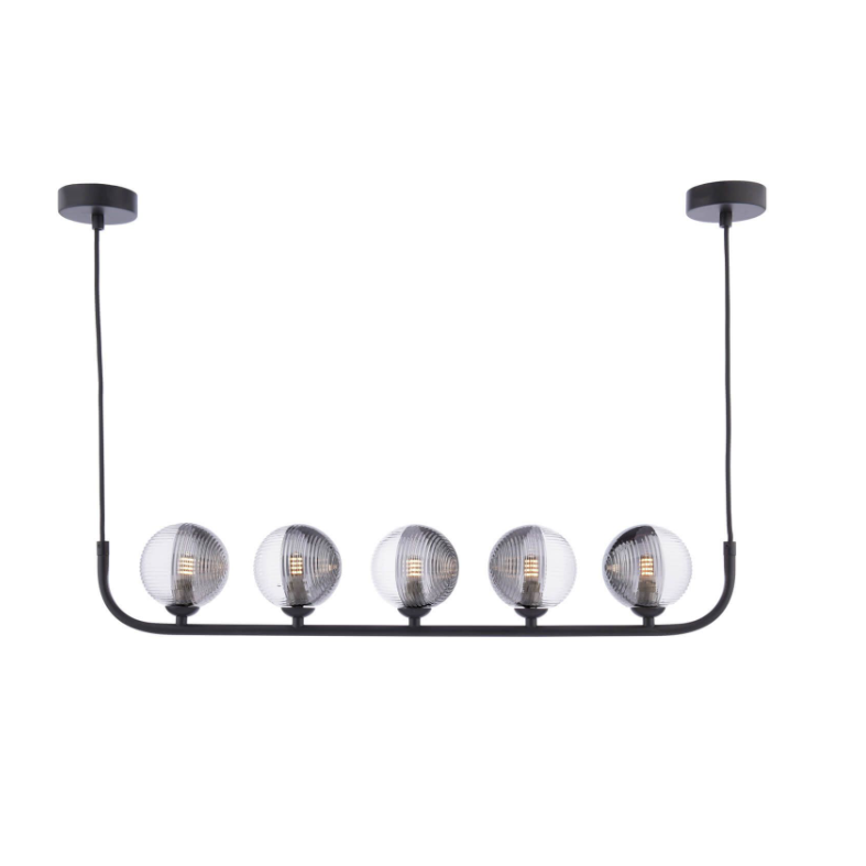 Cradle 5 Light Pendant Light | Matt Black Ceiling Lighting - Foy and ...