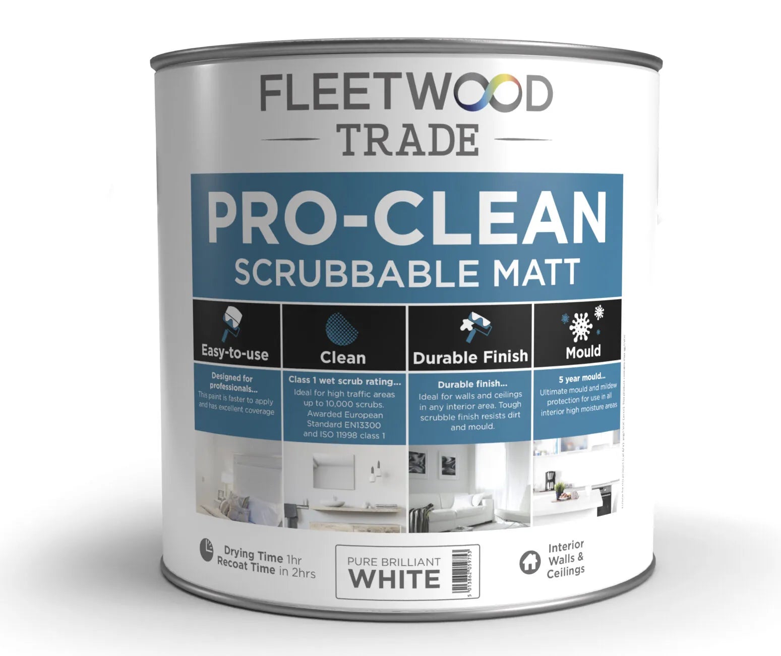 Fleetwood Pro-Clean Scrubbable Matt White | Paint Online | Foys.ie ...