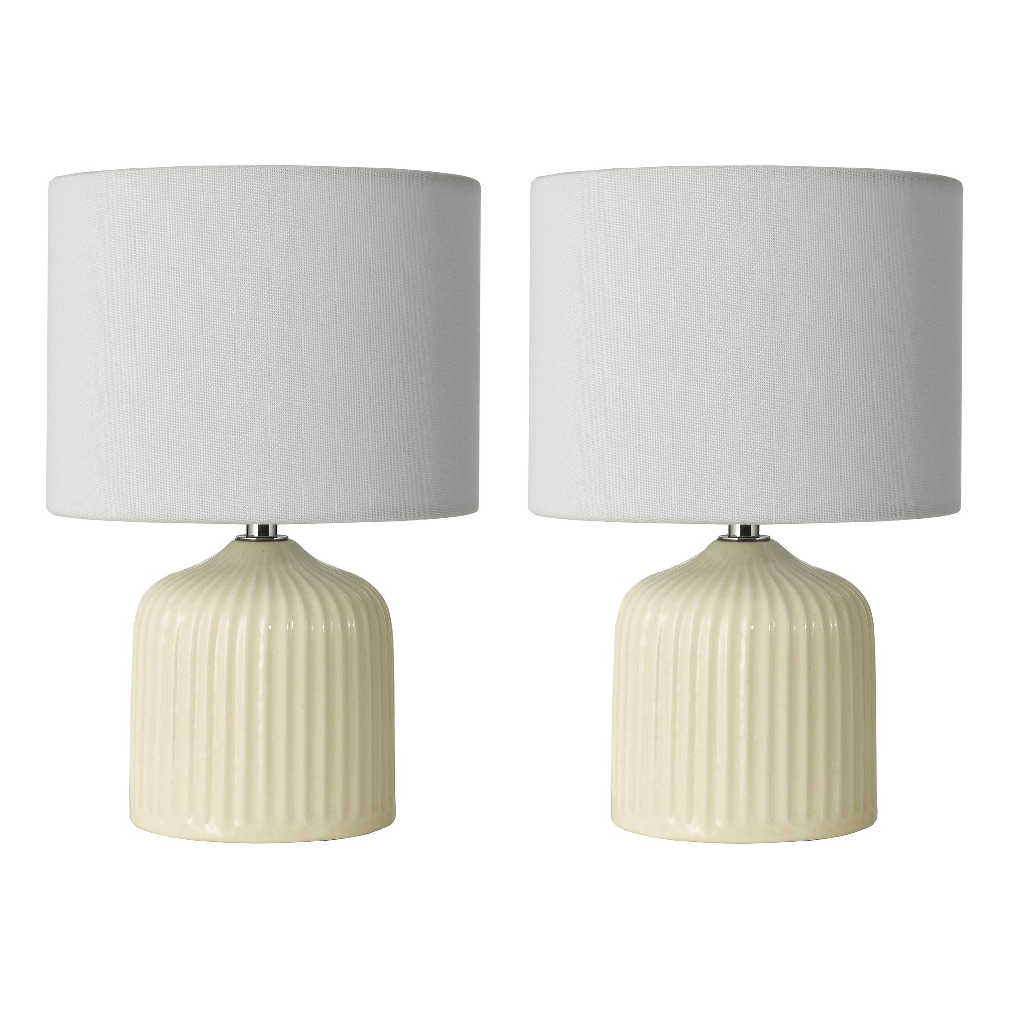 Cream Ceramic Table Lamp Set | Gigi Table Light Collection - Foy and ...