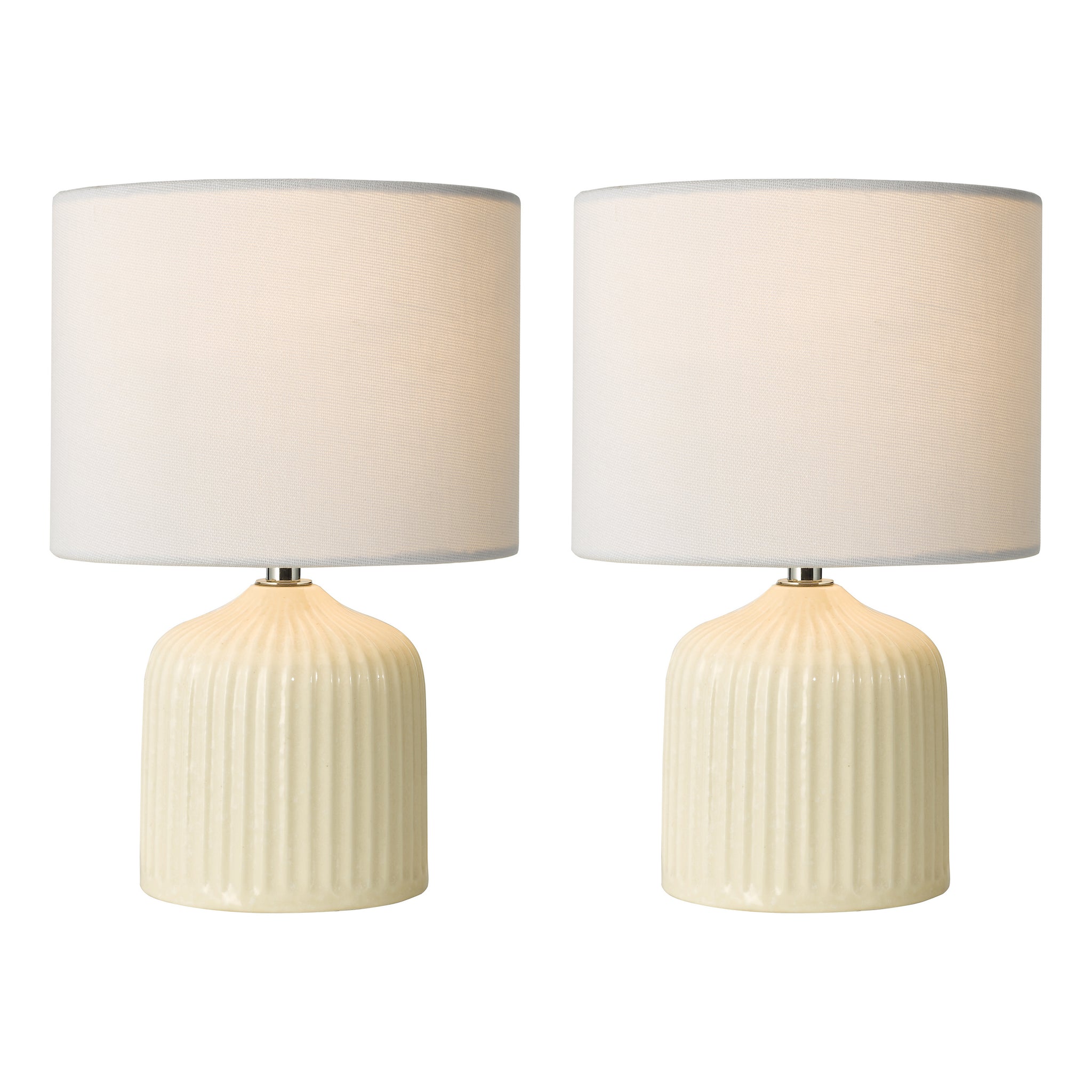 Cream Ceramic Table Lamp Set | Gigi Table Light Collection - Foy and ...