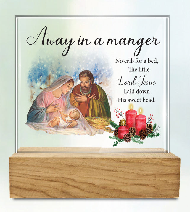 Elegant Glass Nativity Plaque | Christmas Decoration Figurine - Foy and ...