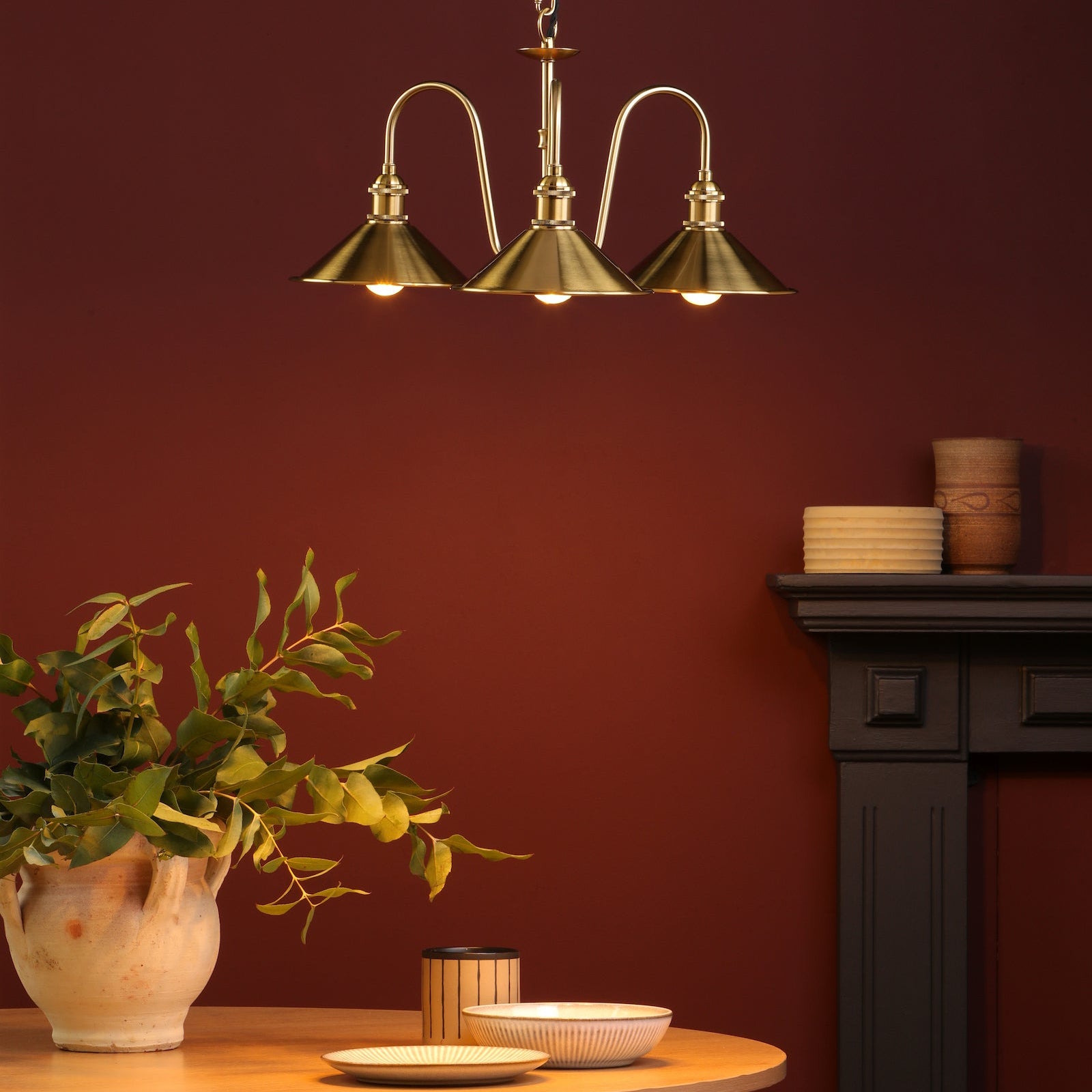Elegant Hadano Pendant Light | Natural Brass Pendant Ceiling Lighting ...