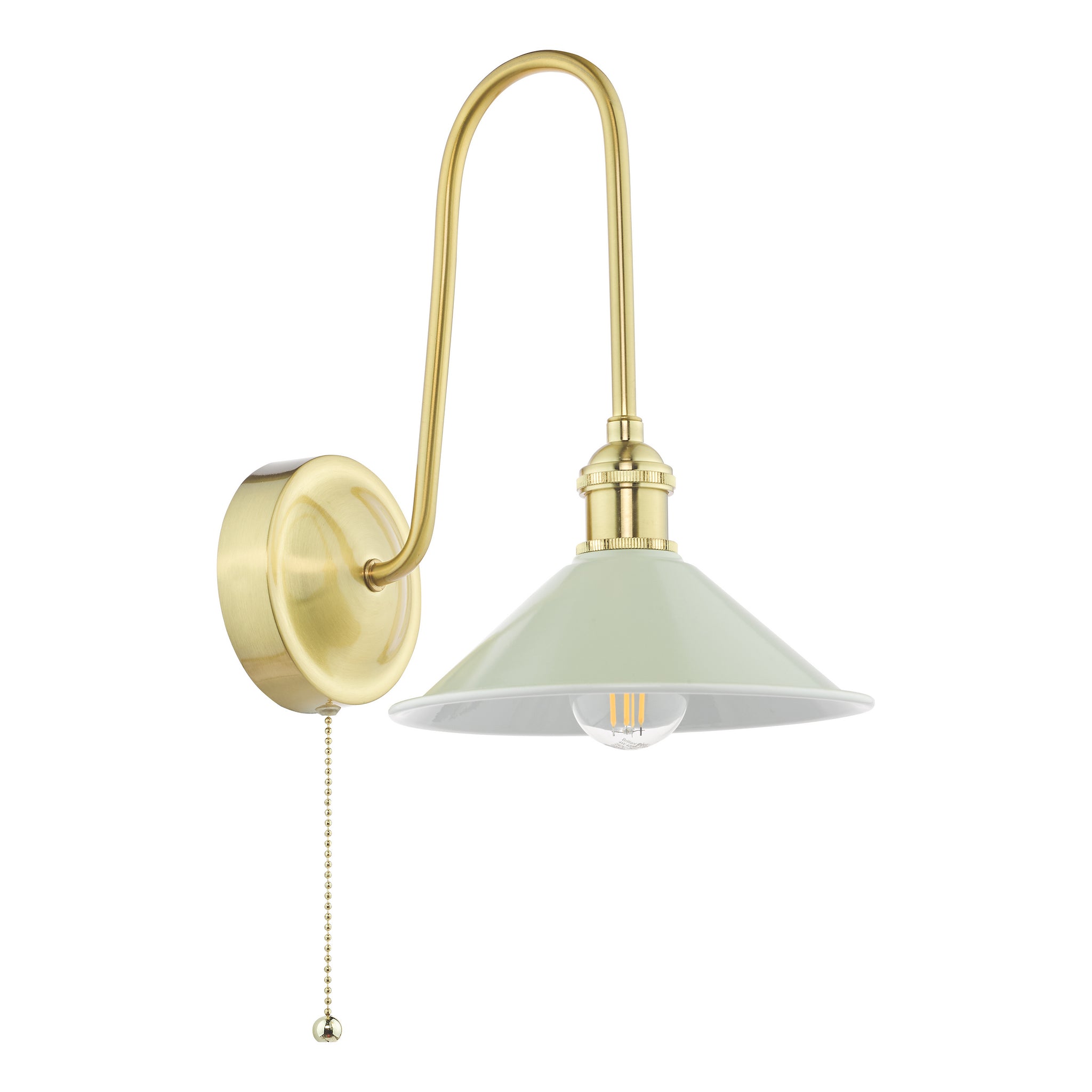 Stylish Wall Light | Hadano Natural Brass & Matt Taupe - Foy and Company