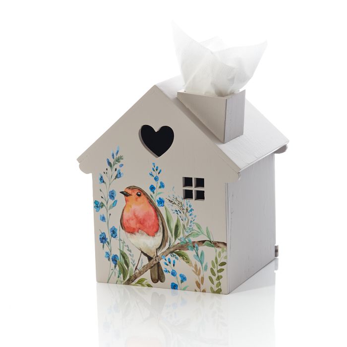Robin Forget Me Not House Tissue Box | House Tissue Holder Cover ...