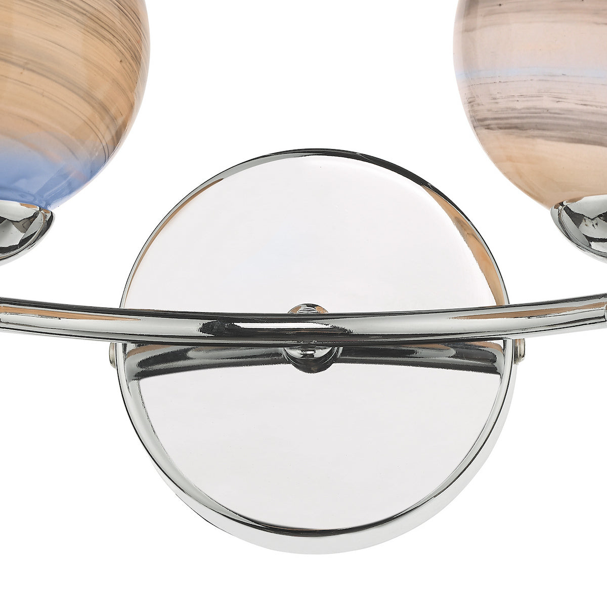 Polished Chrome Wall Light with Planet Glass | Wall Lamp - Foy and Company
