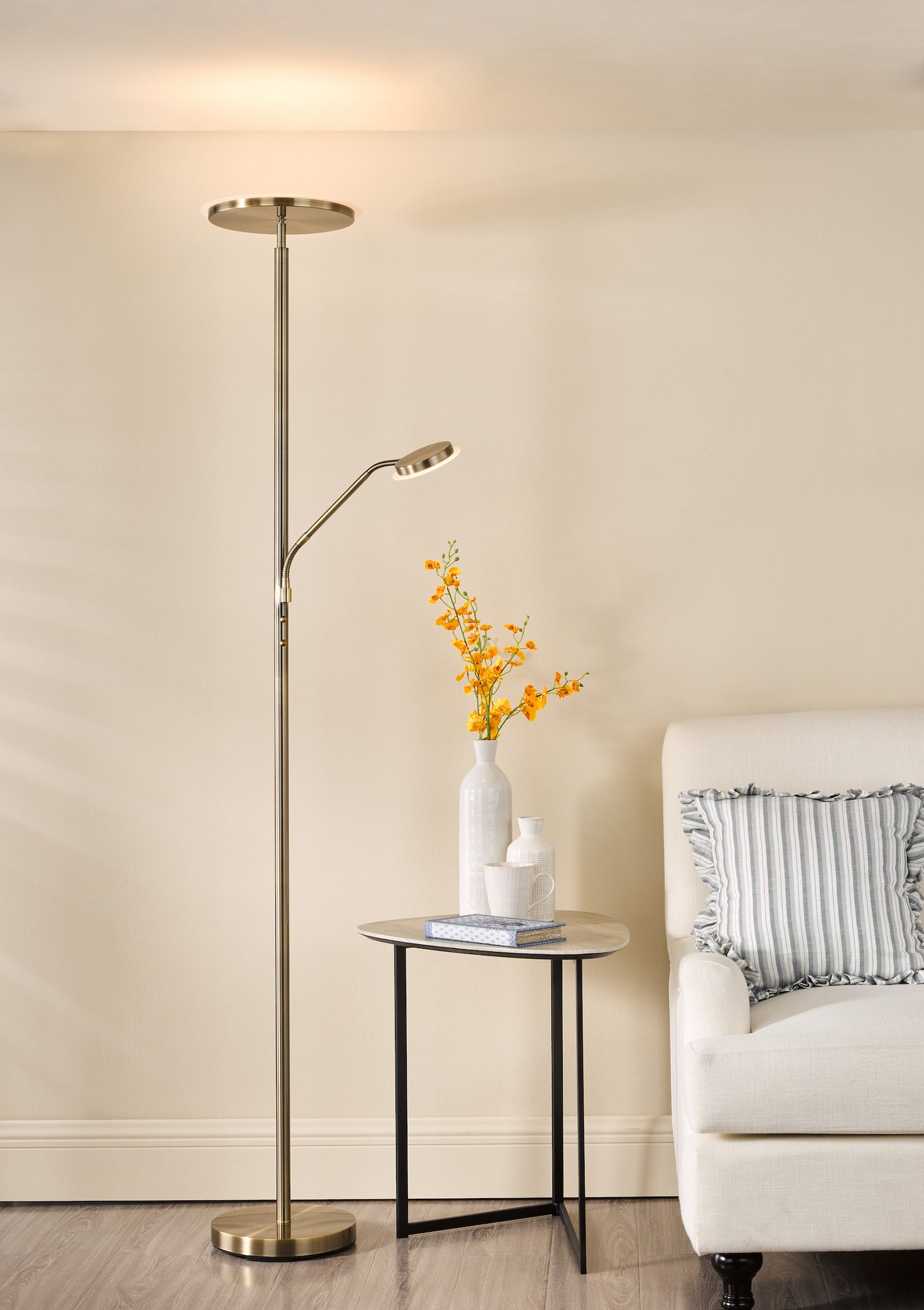 Antique Brass Mother & Child Floor Lamp | Lighting Collection - Foy and ...