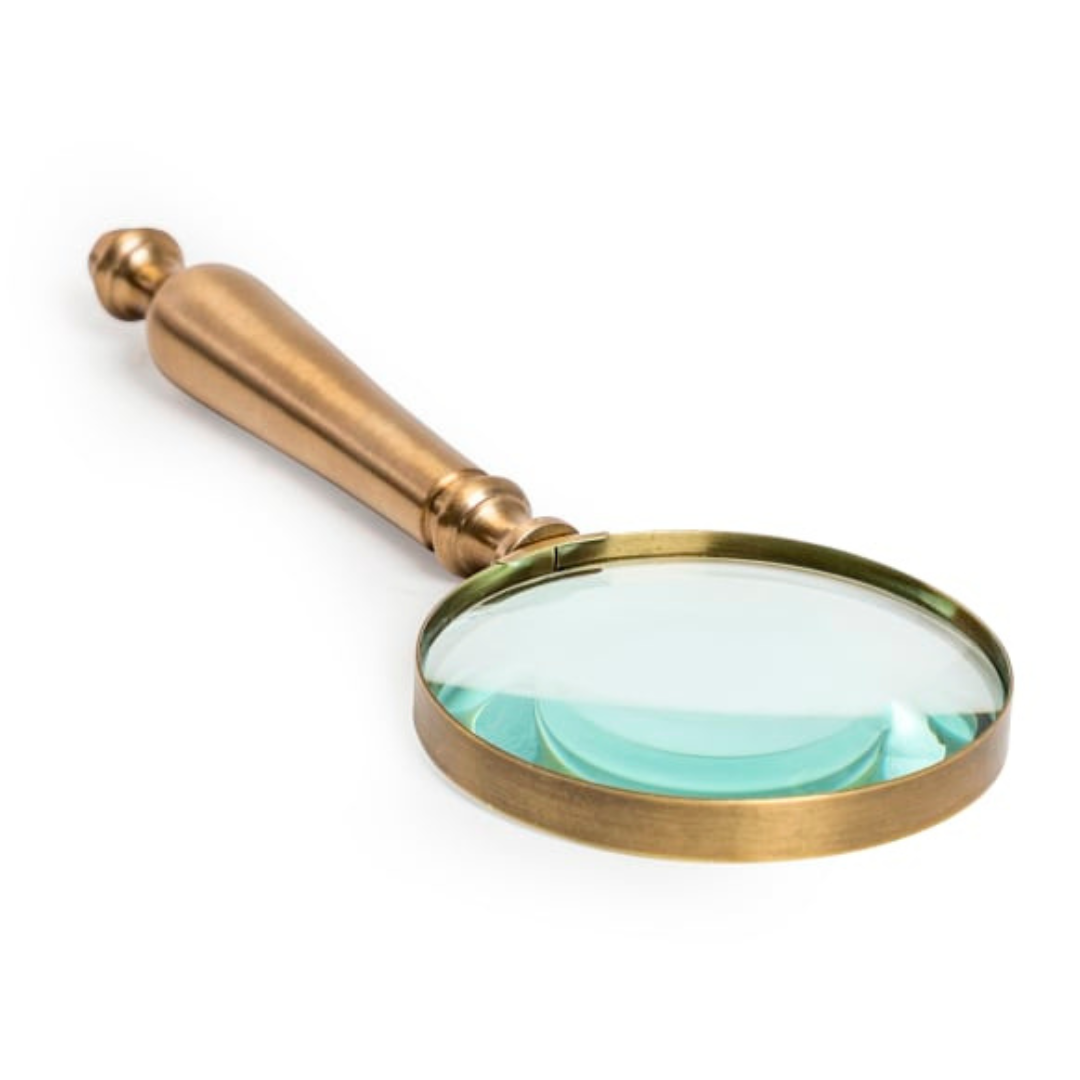 Large Antique Brass Magnifying Glass | General Accessories | Foys.ie ...