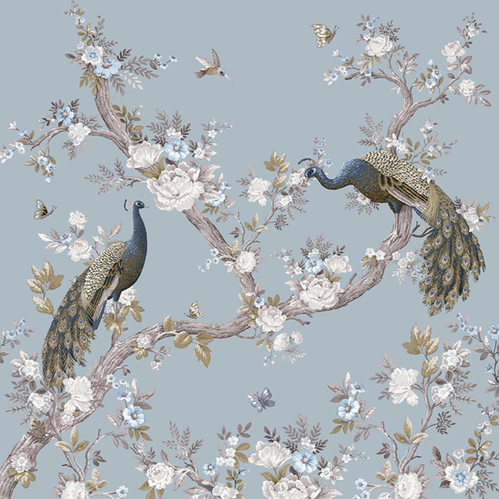 Laura Ashley Mural Belvedere Pale Seaspray | Shop Wallpaper Online ...