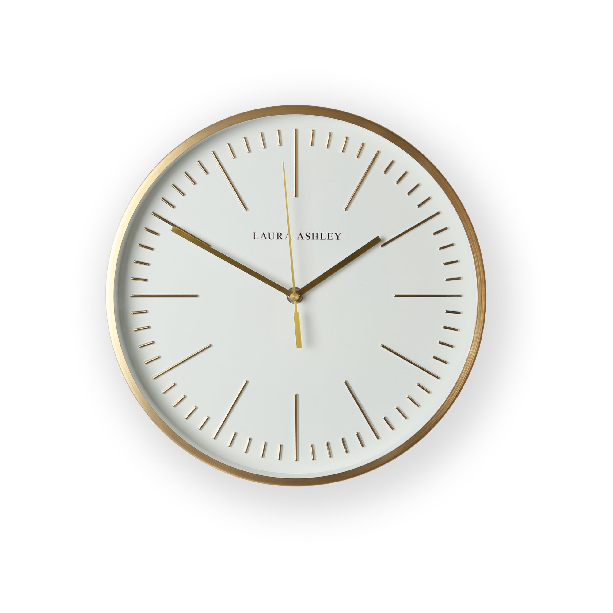 Laura Ashley Glenn Gold Contemporary Metal Wall Clock | Foys.ie - Foy ...