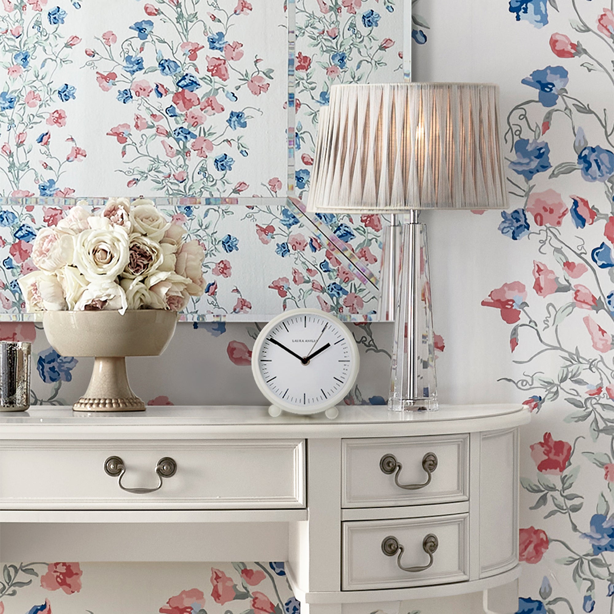 Laura Ashley Twyford Ivory Bedside Clock | Bedside Clocks | Foys.ie ...