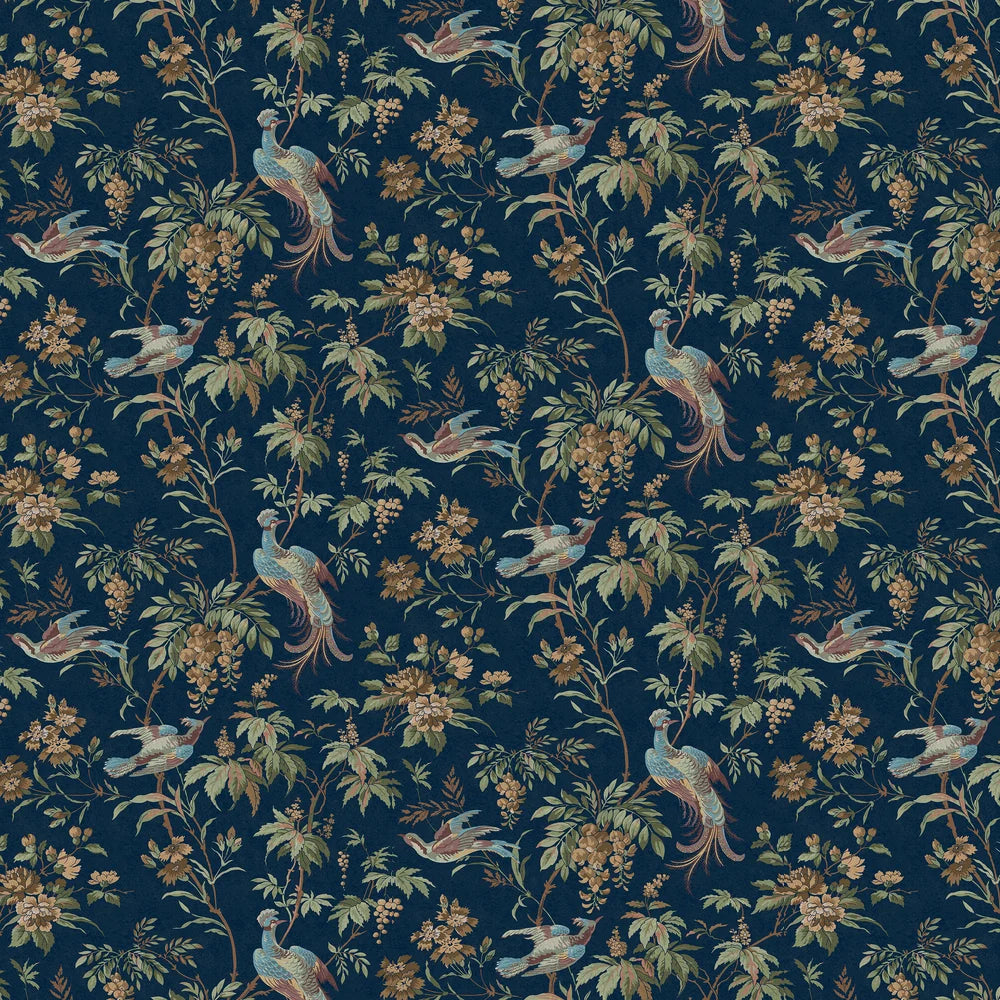 Laura Ashley Wallpaper Attleton Midnight | Flower Wallpapers - Default ...