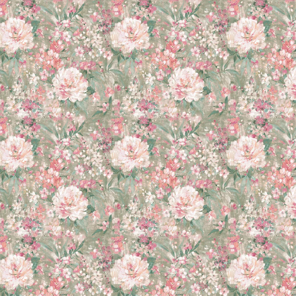 Laura Ashley Wallpaper Mayville Hedgerow Green | Floral Wallpaper - Foy ...