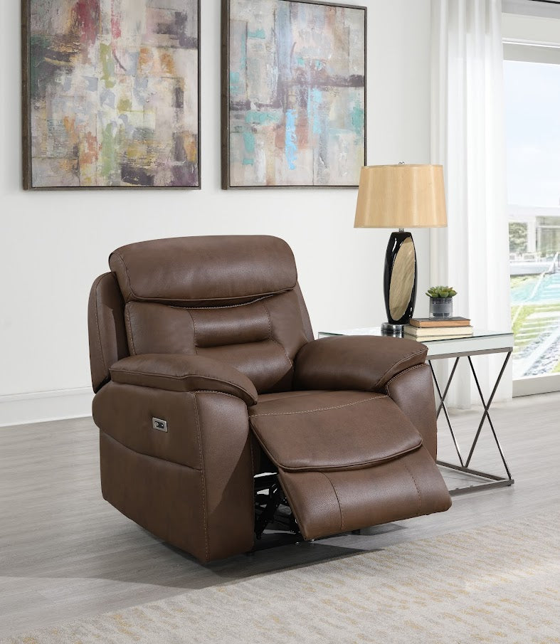 Leroy Electric Recliner Armchair Chestnut | Electric Recliners | Foys ...