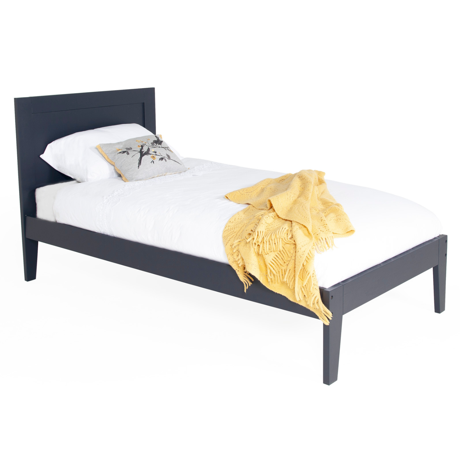 Luna Single Bed Dark Grey | Shop Single Bed Online | Bedframe - Foy and ...