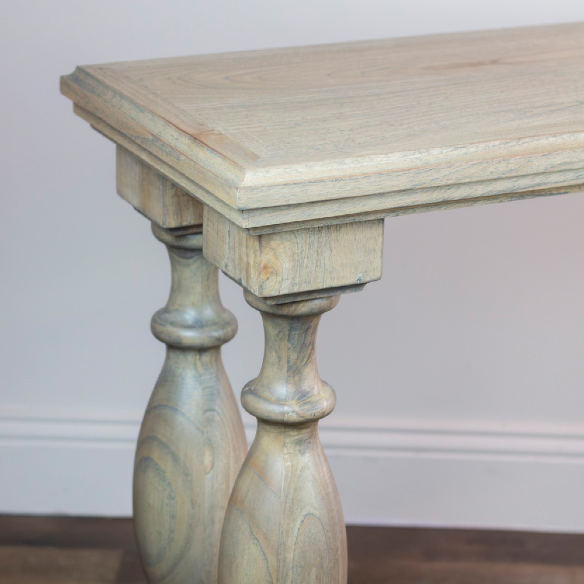 Wooden Pillars Console Table 120 cm | Rustic Hallway & Living Room ...