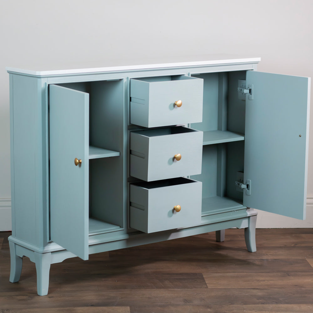 Monroe Slim Sideboard | Wooden Sideboard with Marble Top - Foy and Company