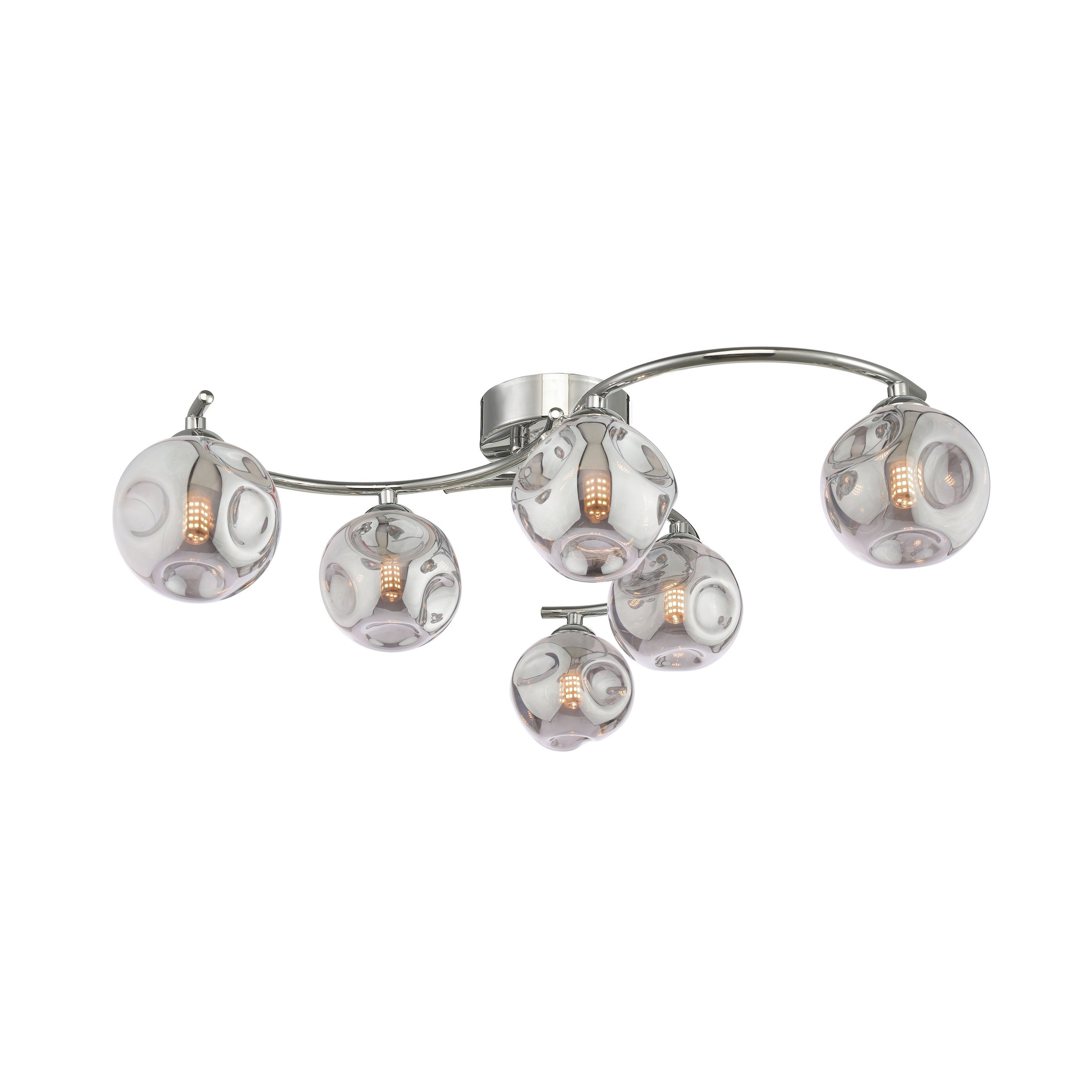 Semi Flush Light Ceiling Fixture | Nakita 6lt Polished Chrome - Foy and ...