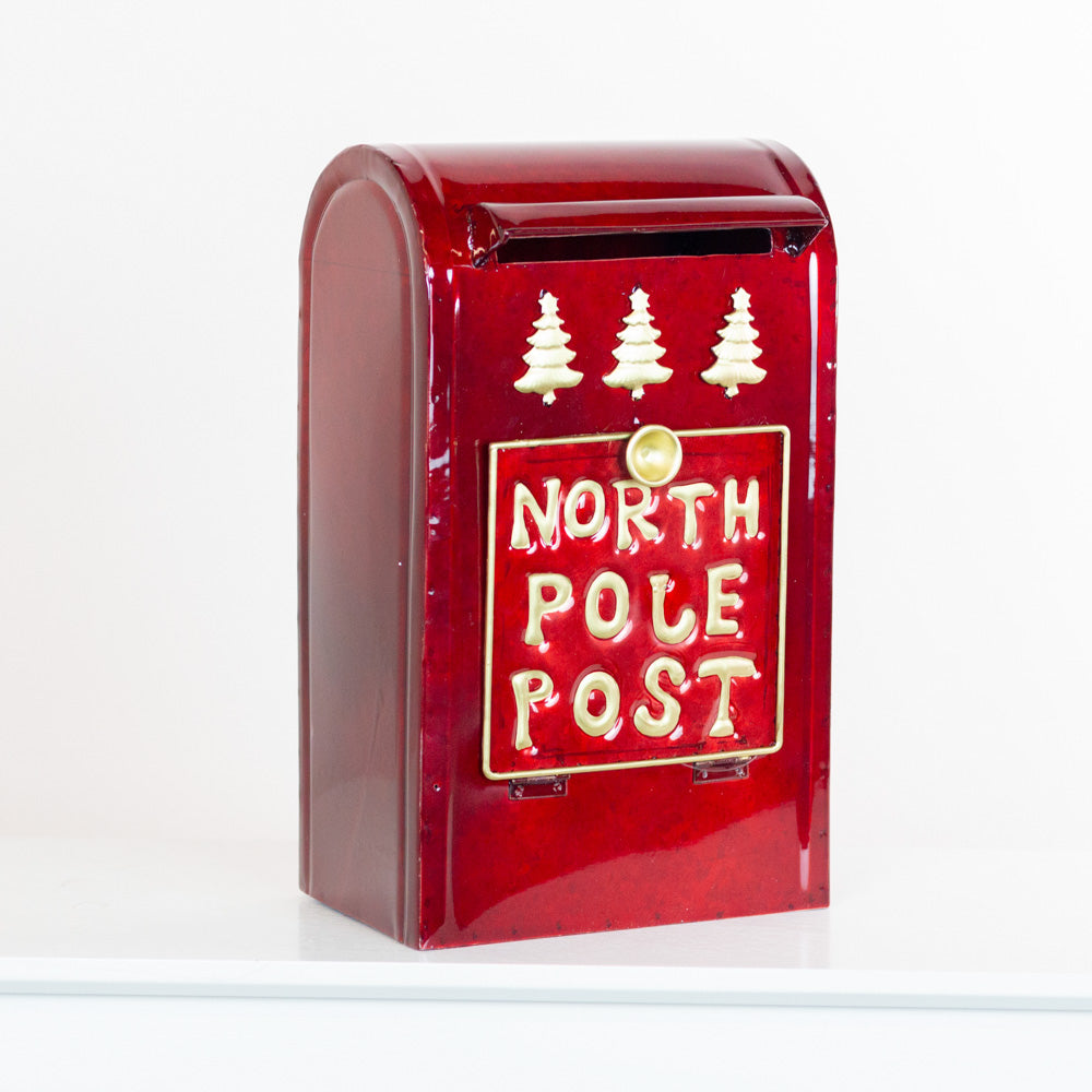 Christmas Decoration: North Pole Post Box Red for Holiday Decor - Foy ...