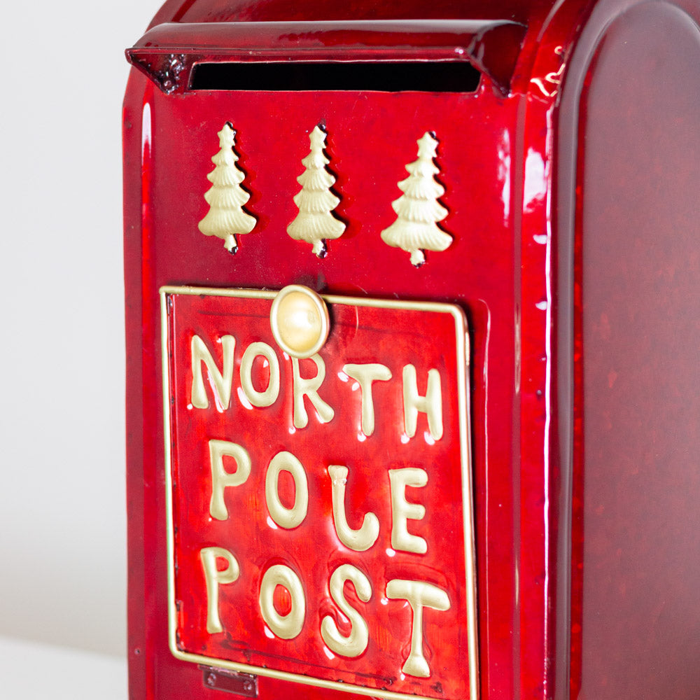 Christmas Decoration: North Pole Post Box Red for Holiday Decor - Foy ...