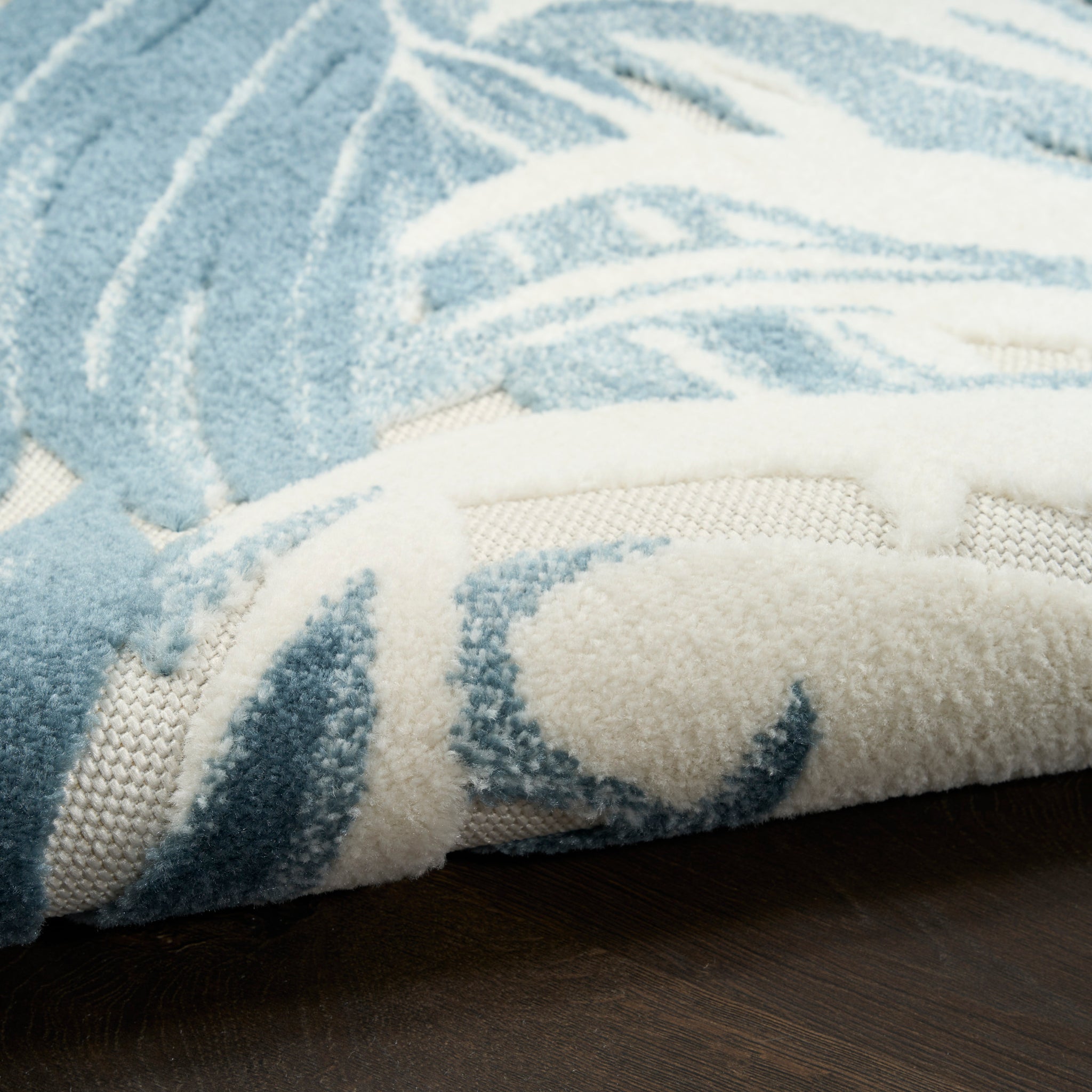 Aloha ALH43 Ivory Blue Rug by Nourison | Floral Rugs for Patio & Home ...