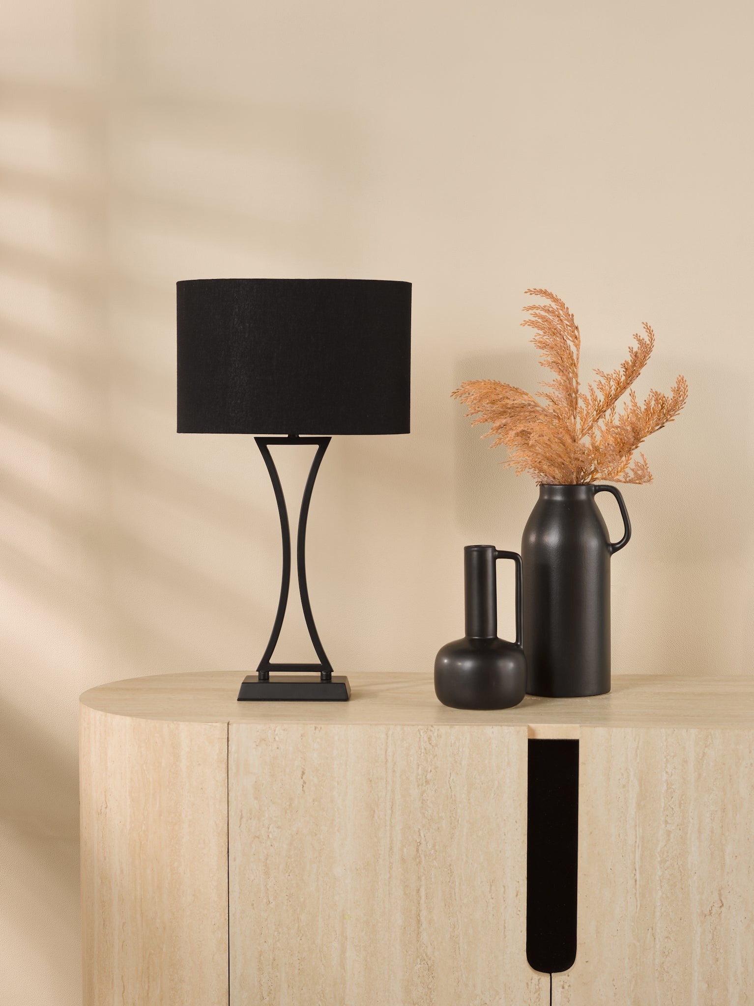 Oporto Black Table Lamp | Contemporary Lighting Collection - Foy and ...