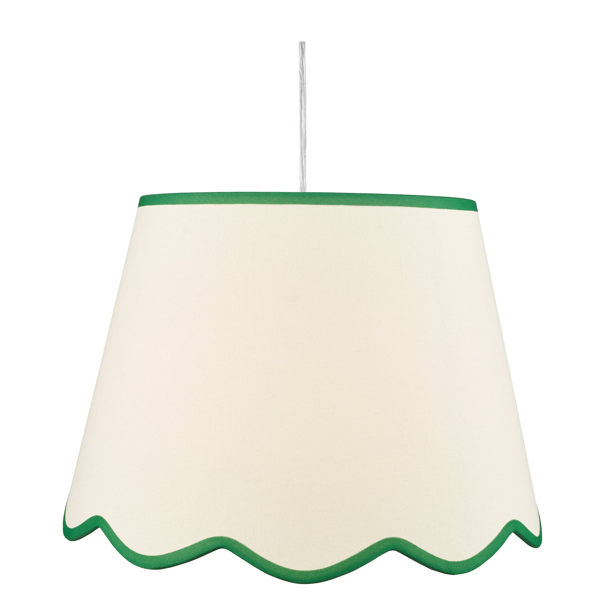 Natural Linen Shade with Green Detail | Poma Lighting Collection - Foy ...