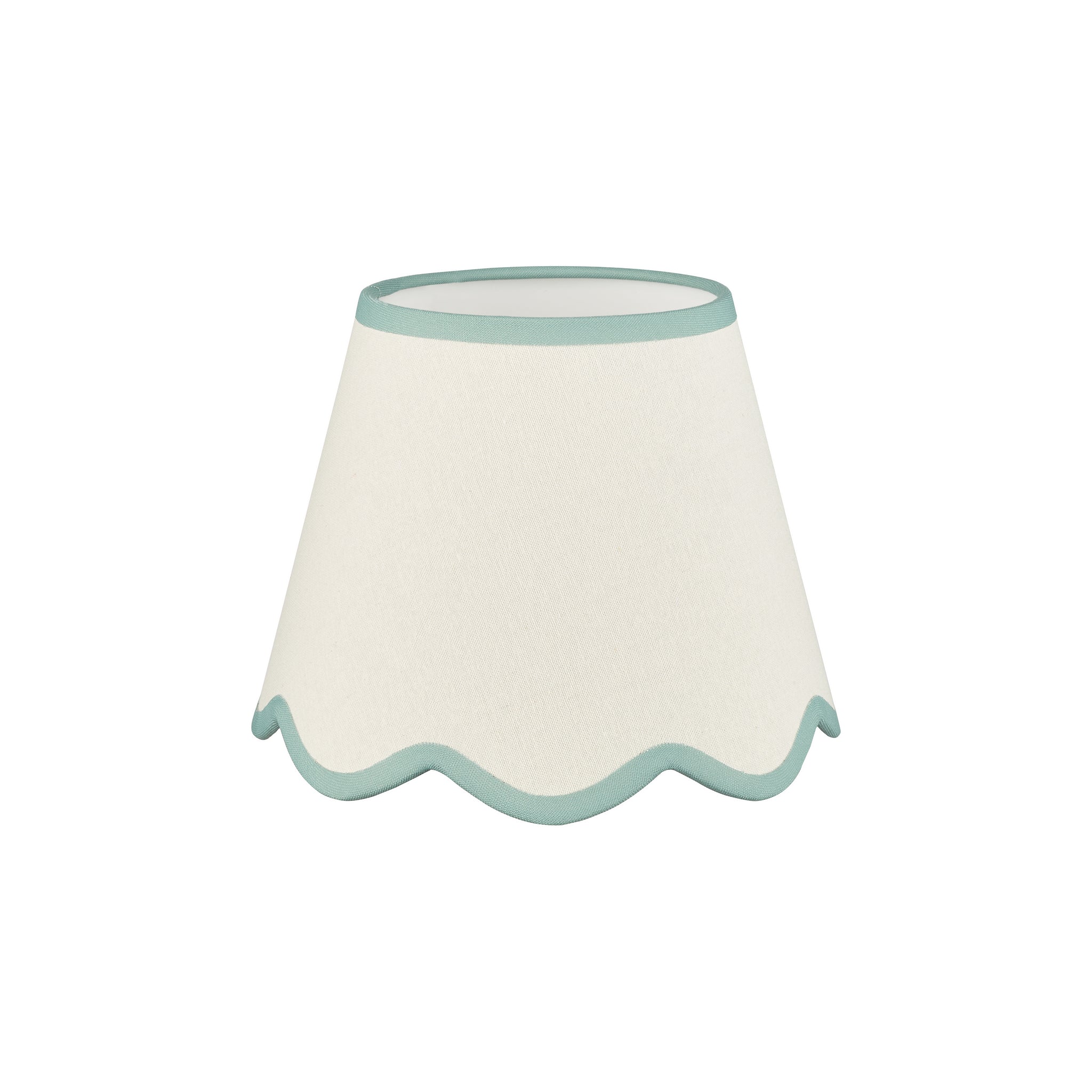 Poma Scalloped Linen Shade 25cm | Elegant Lighting Shade - Foy and Company
