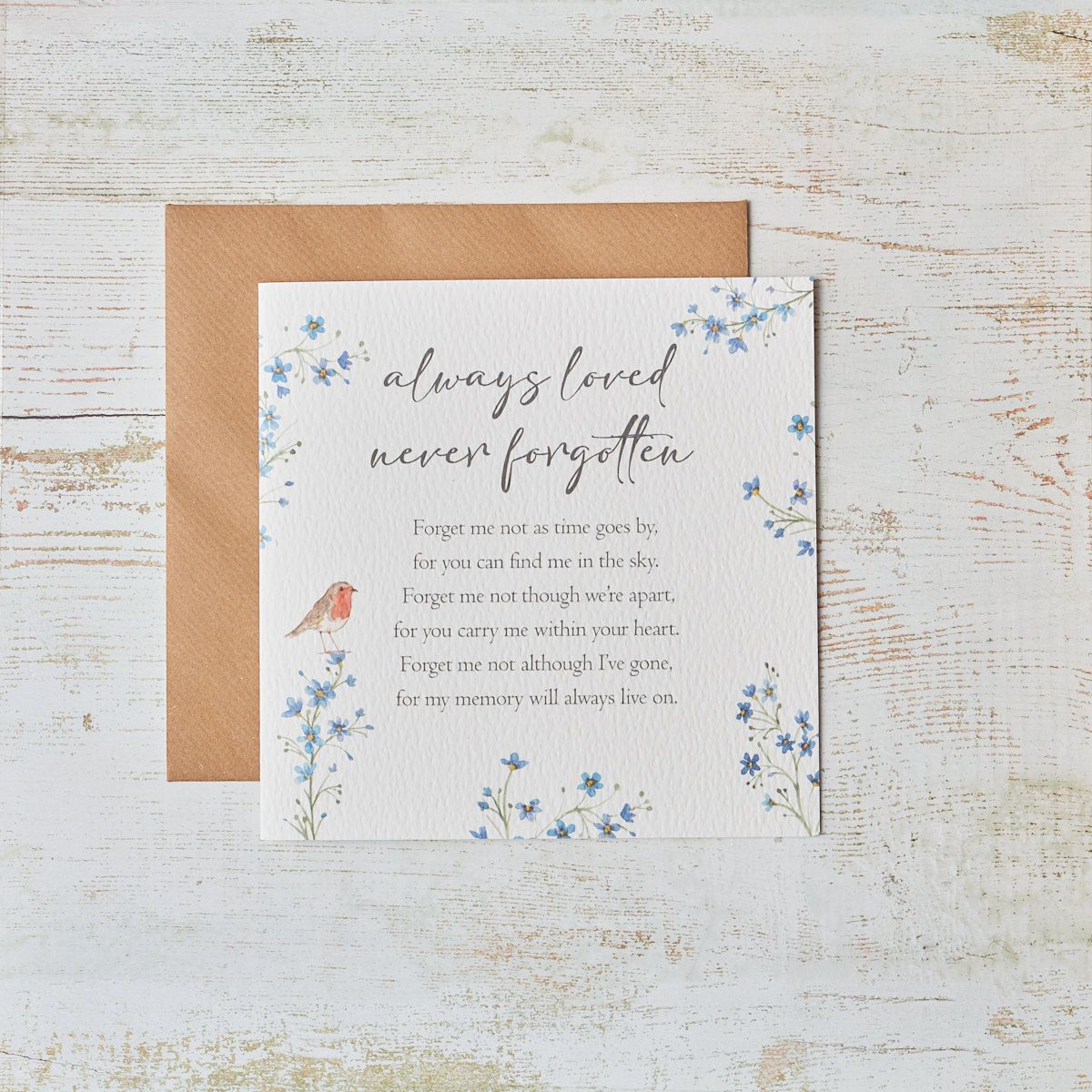 Robin Forget Me Not Card | Gifts | Foy & Company - Foy and Company