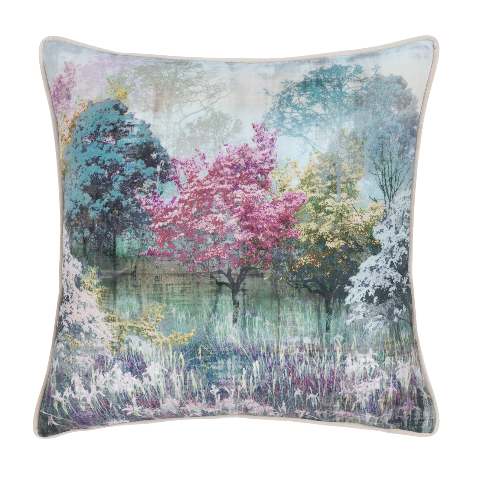 Green/Pink Scatterbox Cushion | Whispering Woods Home Decor Accent ...