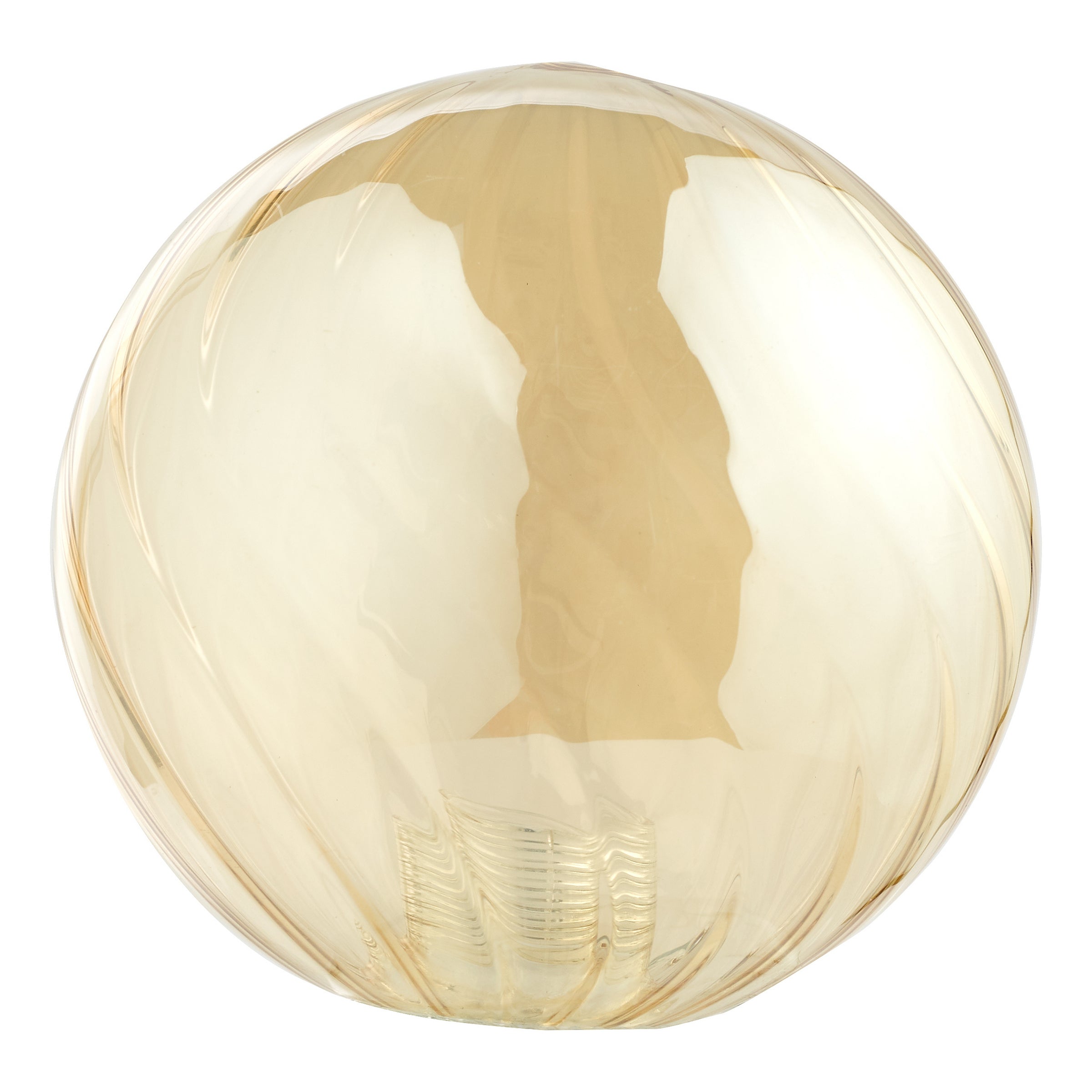 Twisted Amber Glass Shade | Home Lighting Accessories - Foy and Company