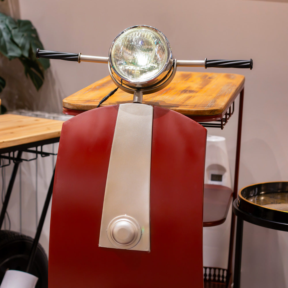 Retro Scooter Bar Red | Unique Bar Counter Console Table Furniture ...