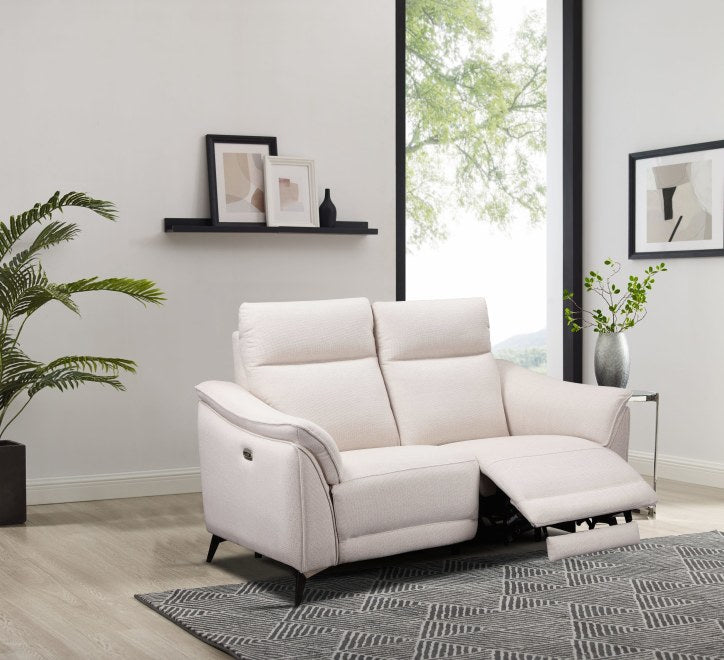 Austin 2 Seater Sofa Electric Reclining White | Foy and Company - Foy ...