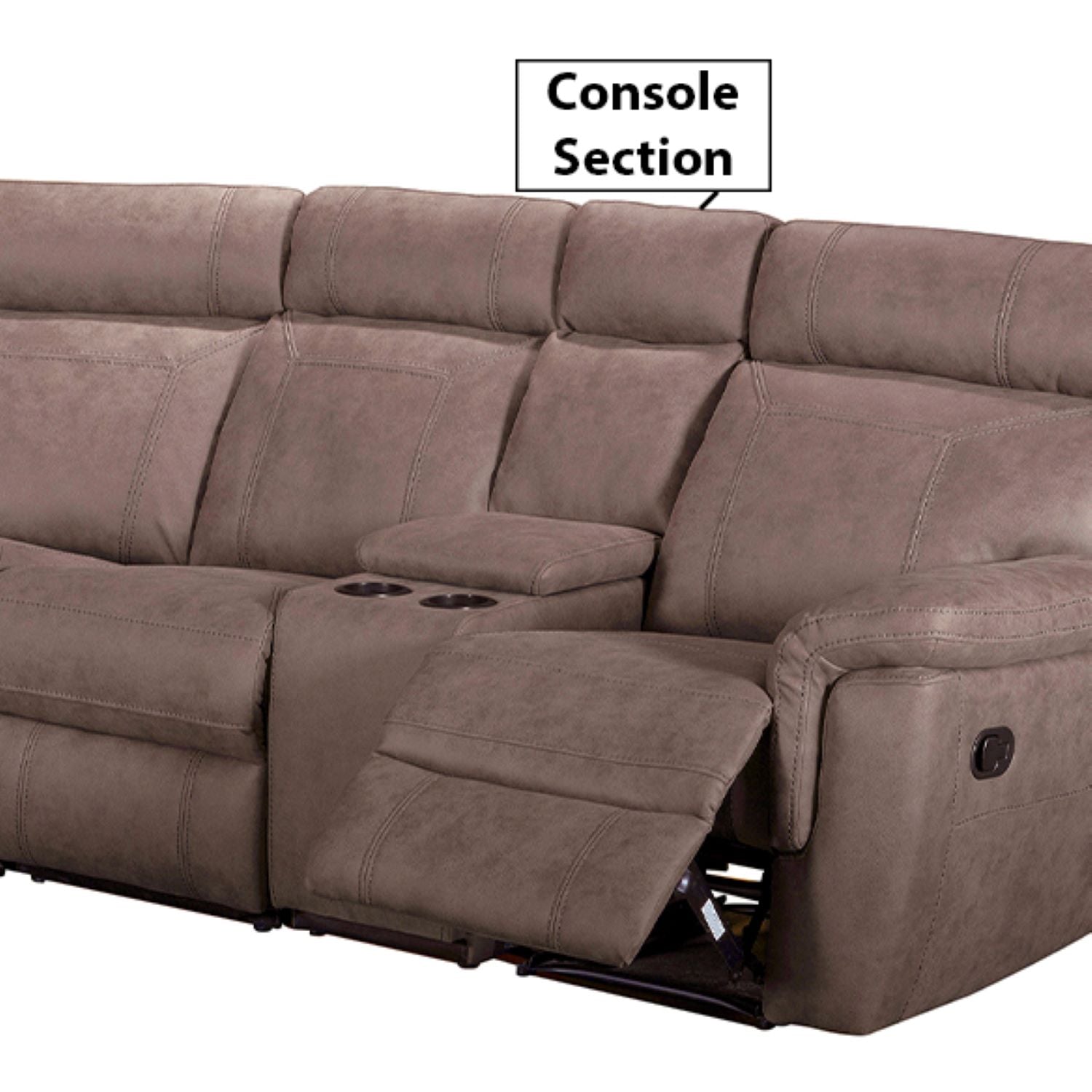 Baxter Corner Sofa Console Unit Brown | Shop Corner Sofas Online - Foy ...