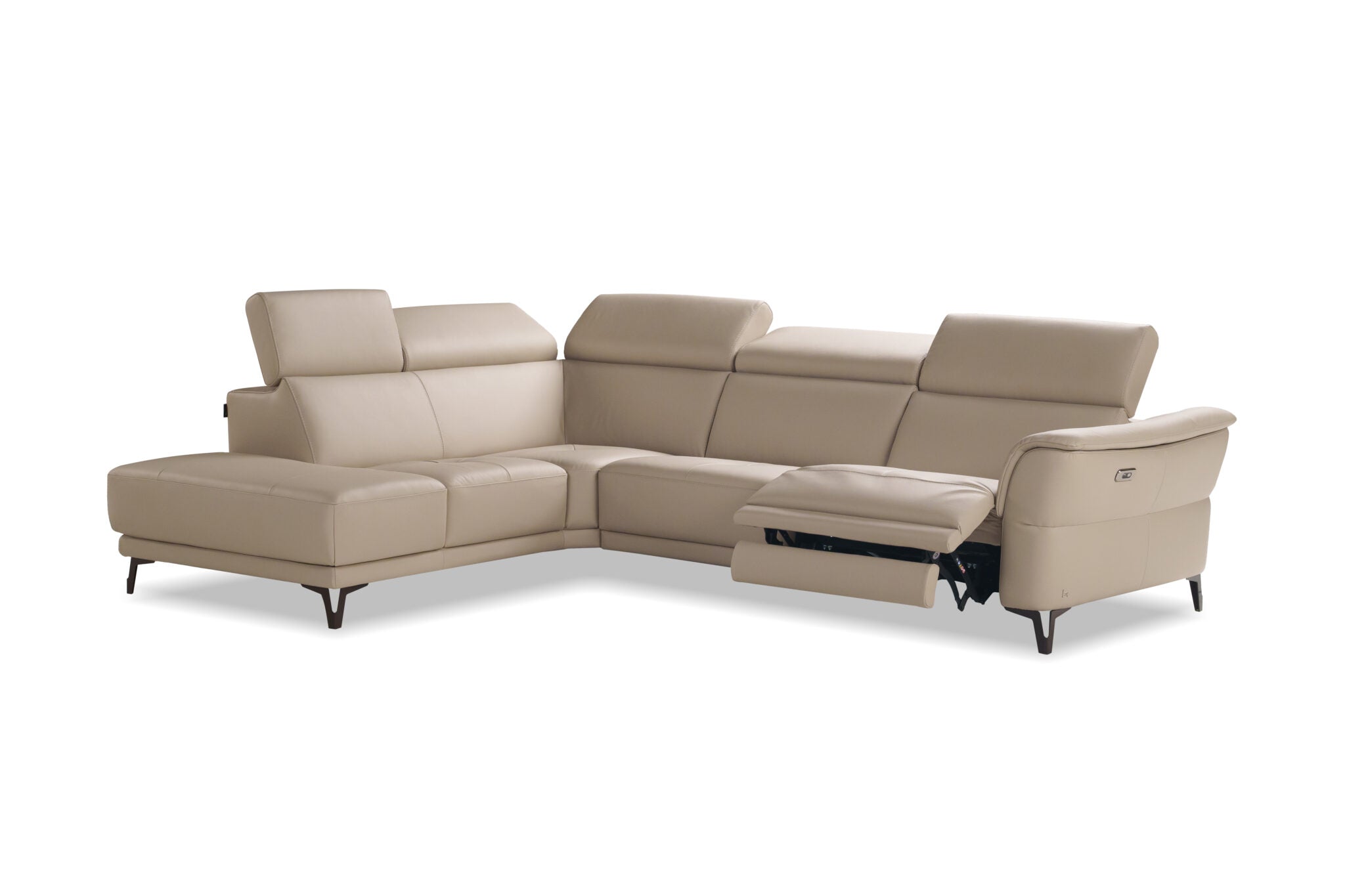 Nicoletti Home Charleston Corner Sofa | L Shaped Leather Sofas - Foy ...