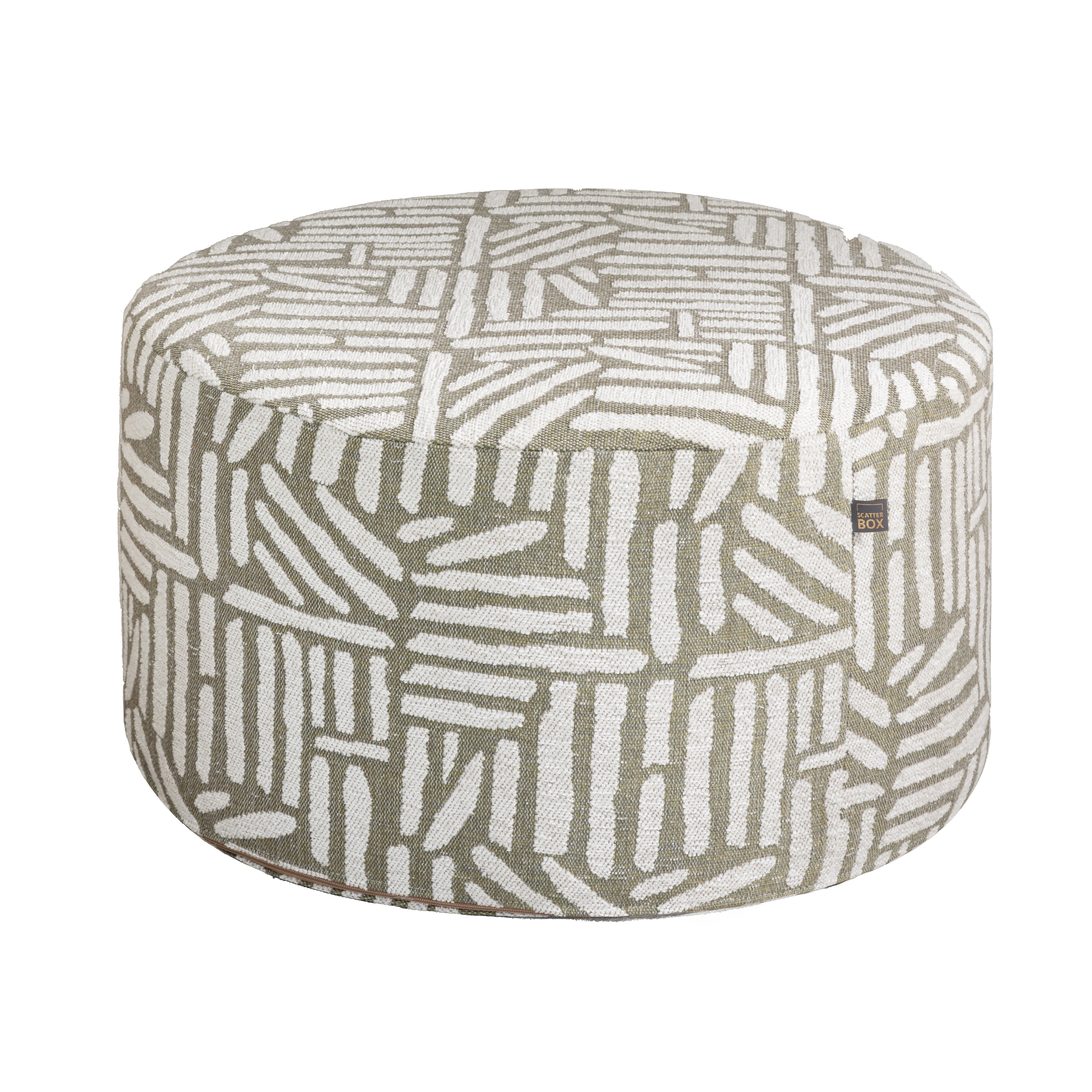 Scatter Box Ottoman Round Olsen Green | Footstools - Foy and Company