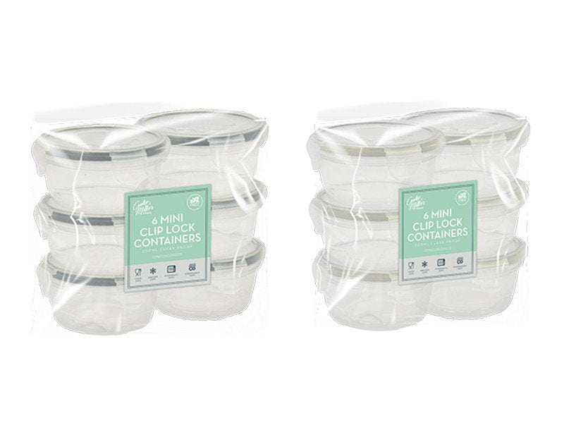 Round Mini Clip Lock Containers 6pk | Food Storage Containers - Foy and ...