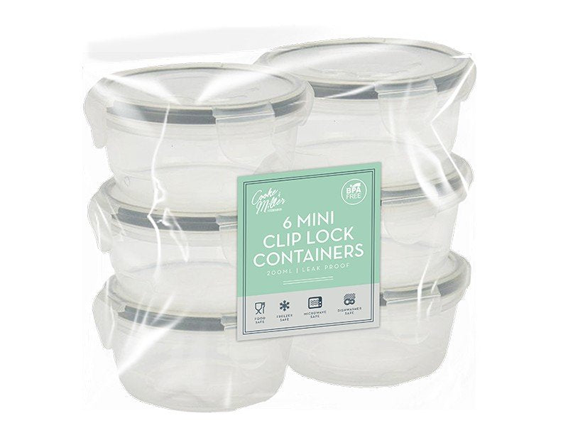 Round Mini Clip Lock Containers 6pk | Food Storage Containers - Foy and ...
