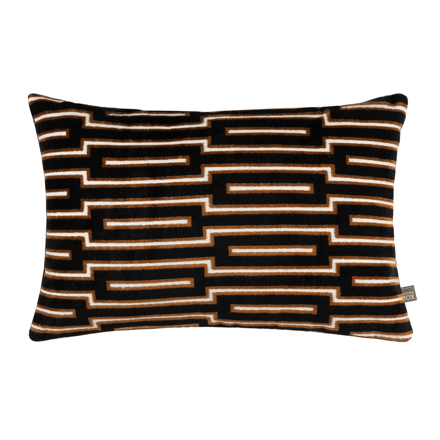 Scatterbox Cushion Harrison 40x60cm Black/Cognac | Cushions - Foy and ...
