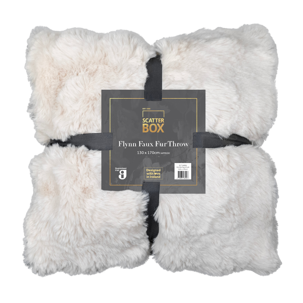 Scatterbox Flynn Faux Throw Cream | Sofa Throws | Blankets & Fleeces ...