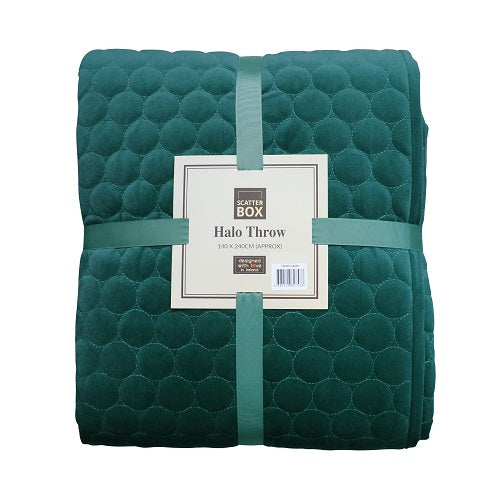 Scatterbox Halo Throw Teal | Bedspread | Blankets & Fleeces - Foy and ...