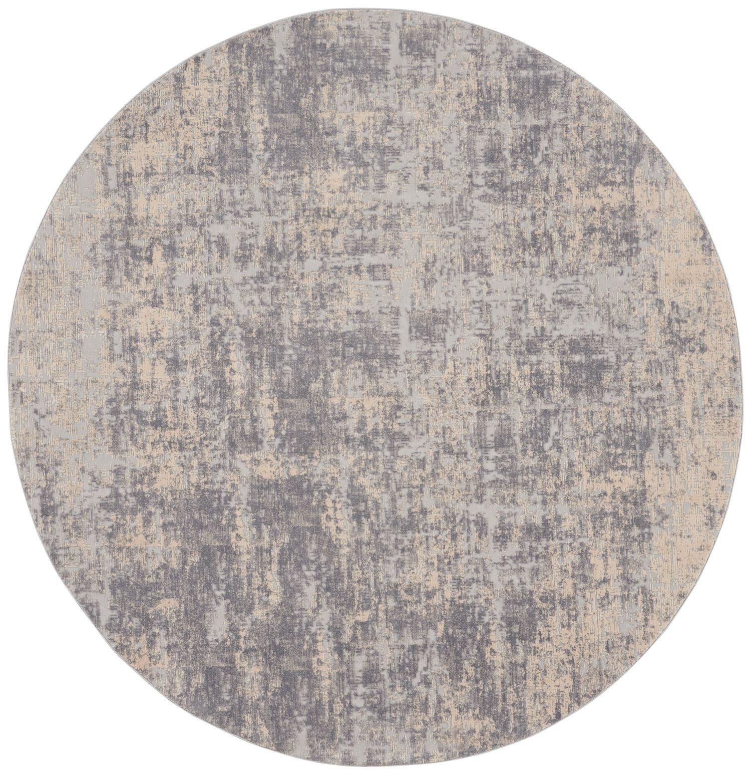 Nourison Rustic Textures Rug 01 Ivory Silver Round | Foys.ie - Foy and ...