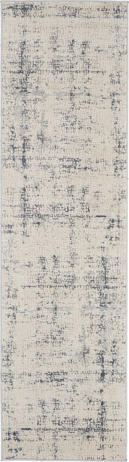 Nourison Rustic Textures Rug 06 Ivory Blue Runner | Foys.ie - Foy and ...