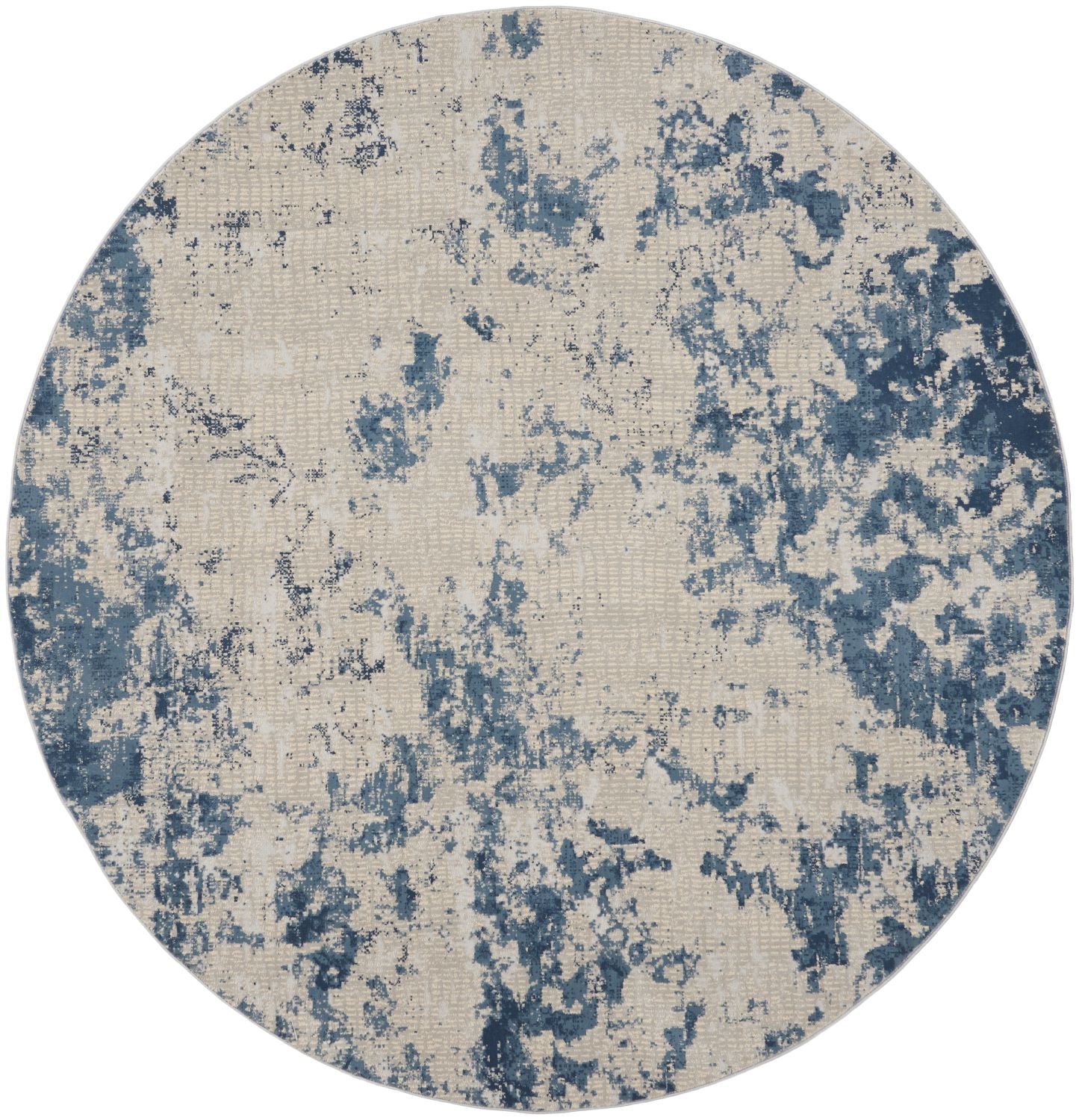 Nourison Rustic Textures Rug 16 Grey Blue Round | Foys.ie - Foy and Company