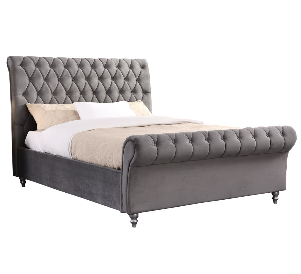 Carla Super King Bed Grey | Shop Super King Bed Frames Online - Foy and ...